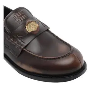 Miu Miu Penny Loafers - Brown