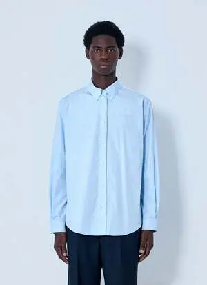 Miu Miu Cotton Poplin Button-down Shirt - Blue