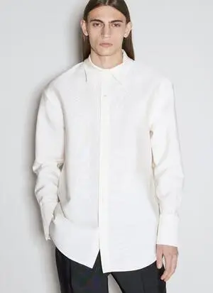 Saint Laurent Faille Overshirt - White
