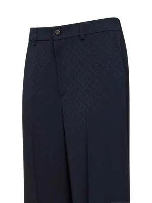 Gucci Viscose And Silk Jacquard Trousers - Multicolor
