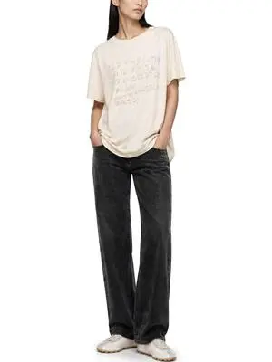MAISON MARGIELA Printed Cotton T-shirt - Cream