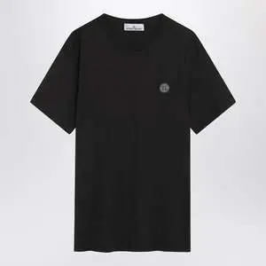 Stone Island Slim-fit Cotton T-shirt - Black