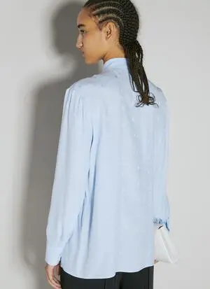 Prada Logo Jacquard Silk Shirt