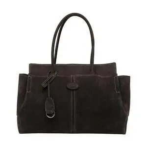 TOD'S Medium Suede Shopping Bag - Brown