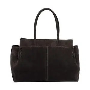 TOD'S Suede Shopping Bag - Brown