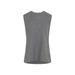 Carven Sleeveless Shift Top - Gray
