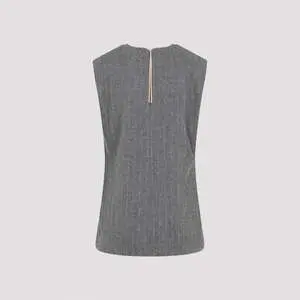 Carven Sleeveless Shift Top - Gray