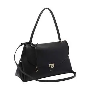 FERRAGAMO Large 2026 Sofia Shoulder Bag - Black