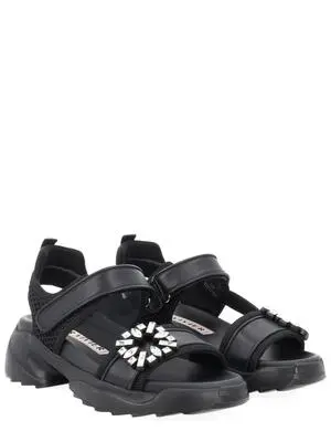 ROGER VIVIER Viv On The Run Sandals - Black