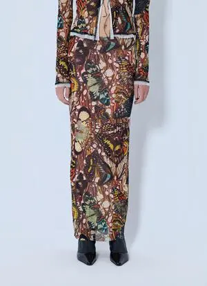 JEAN PAUL GAULTIER Re-edition Butterfly Skirt - Brown