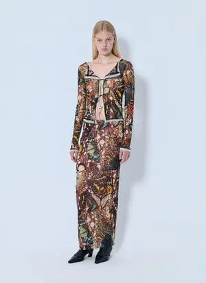 JEAN PAUL GAULTIER Re-edition Butterfly Skirt - Brown
