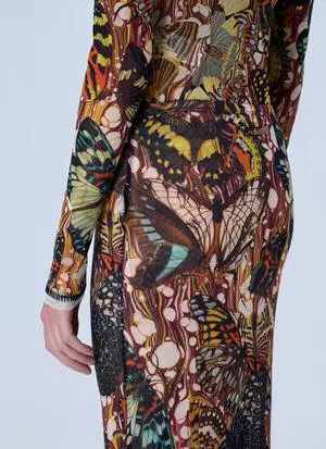 JEAN PAUL GAULTIER Re-edition Butterfly Skirt - Brown