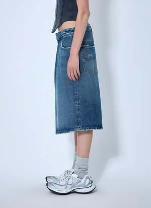 Balenciaga Folded Denim Shorts - Blue