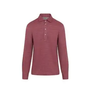 Brunello Cucinelli Long Sleeves Polo - Red