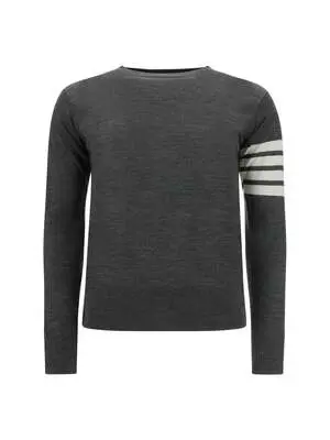 Thom Browne Thom Browne Men Virgin Wool Sweater Gray