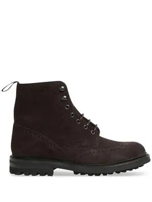 Church's Brogue Details Suede Ankle Boots - Brown