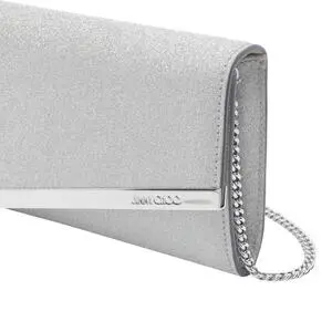 JIMMY CHOO Glittered Pochette - Silver