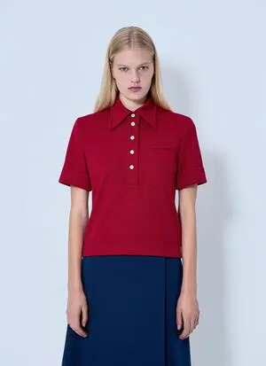 Miu Miu Jersey Polo Shirt - Red