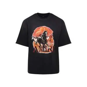 Amiri Plains Oversized Tee - Black