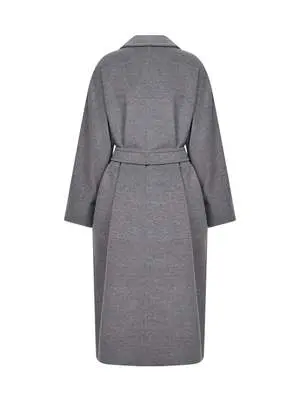 Max Mara Grey Madame 101801 Icon Coat Belted Coat