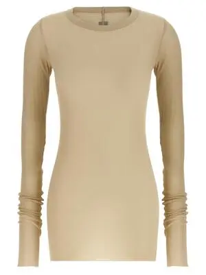 Rick Owens Rib Ls T' T-shirt - Cream