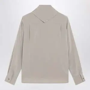 Max Mara Silk Blouse With Scarf - Cream