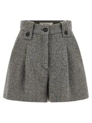 GOLDEN GOOSE Ryanna Virgin Wool Shorts - Gray