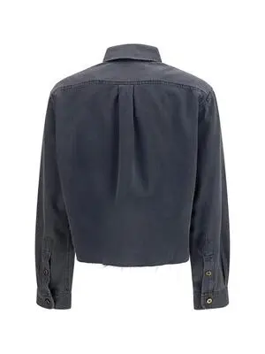 Miu Miu Denim-style Cotton Shirt - Gray