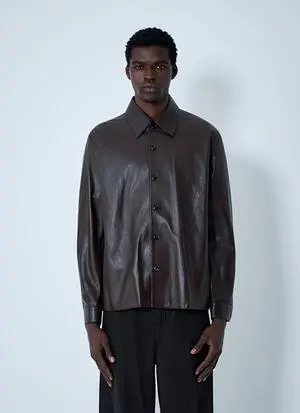 Our Legacy Leather Shirt - Brown
