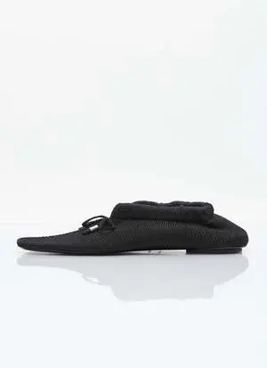 TOTEME The Knitted Ballerina Flats - Black