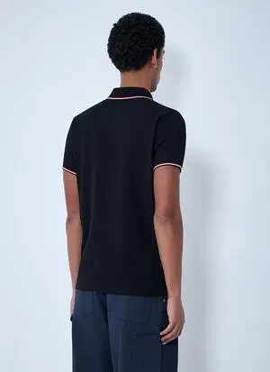 Moncler Logo Patch Polo Shirt - Black