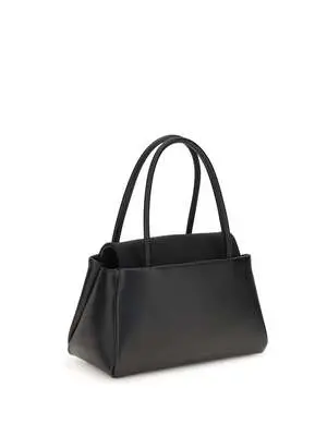 Prada Top Handle Bag With Triangle Logo - Black