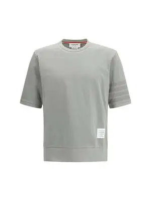 Thom Browne 4-bar Cotton Jersey T-shirt - Gray