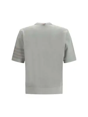 Thom Browne 4-bar Cotton Jersey T-shirt - Gray