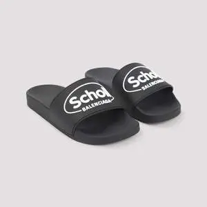 Balenciaga Pool Slide Slippers - Black