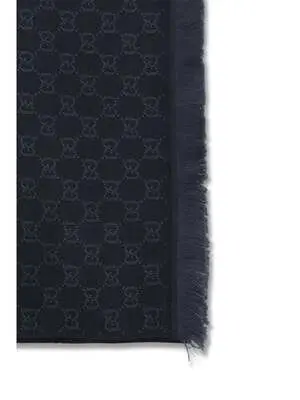 Gucci Gg Supreme Embroidered Wool Scarf