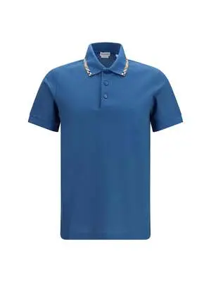 Burberry Cotton Polo With Check Trims