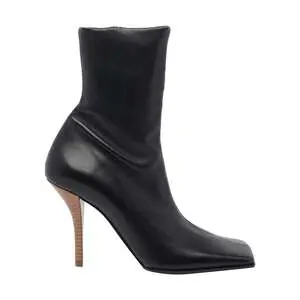 Alaïa Leather Soft Squared Pump Boots - Black