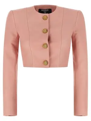 Balmain Testa Di Leone' Bolero Blazer - Pink