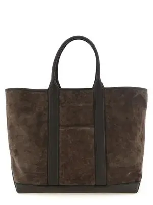 TOM FORD Suede Shopping Bag - Brown