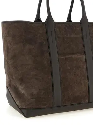 TOM FORD Suede Shopping Bag - Brown