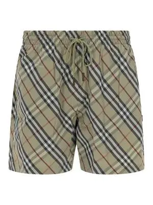 Burberry Check Swimsuit - Green