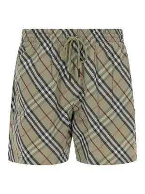 Burberry Check Swimsuit - Green