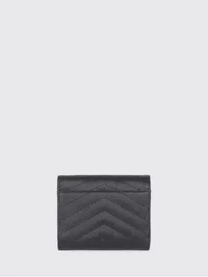 Saint Laurent Cassandre Wallet In Grain De Poudre Leather