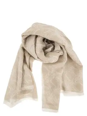 Max Mara Mxavetusta Stole With Jacquard Logo