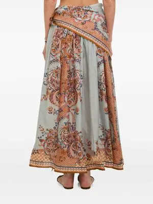 Zimmermann Aster Silk Long Skirt
