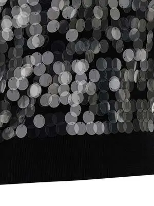 Max Mara Saio Wool Sequin Sweater - Black
