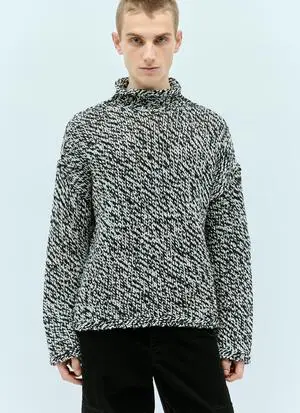 Acne Studios High-neck Wool-blend Sweater - Black