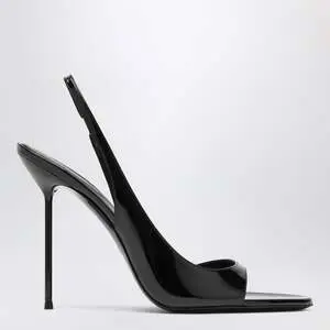 Paris Texas Patent Slingback Sandals - Black