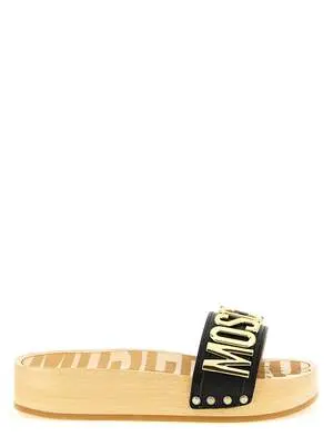 Moschino Clog Sandals - Black